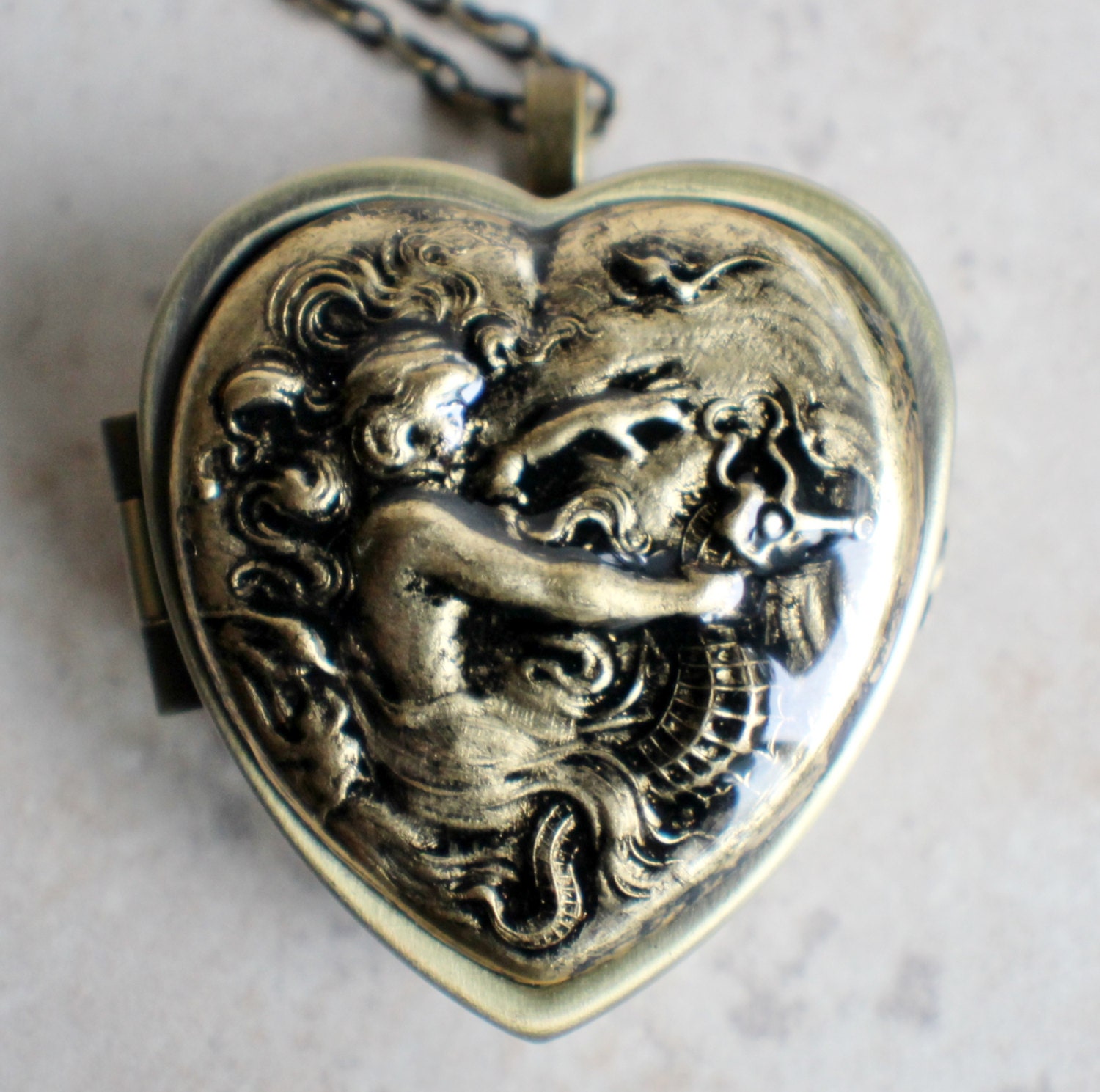 Music Box Locket Heart Shaped Locket With Music Box Inside | Etsy