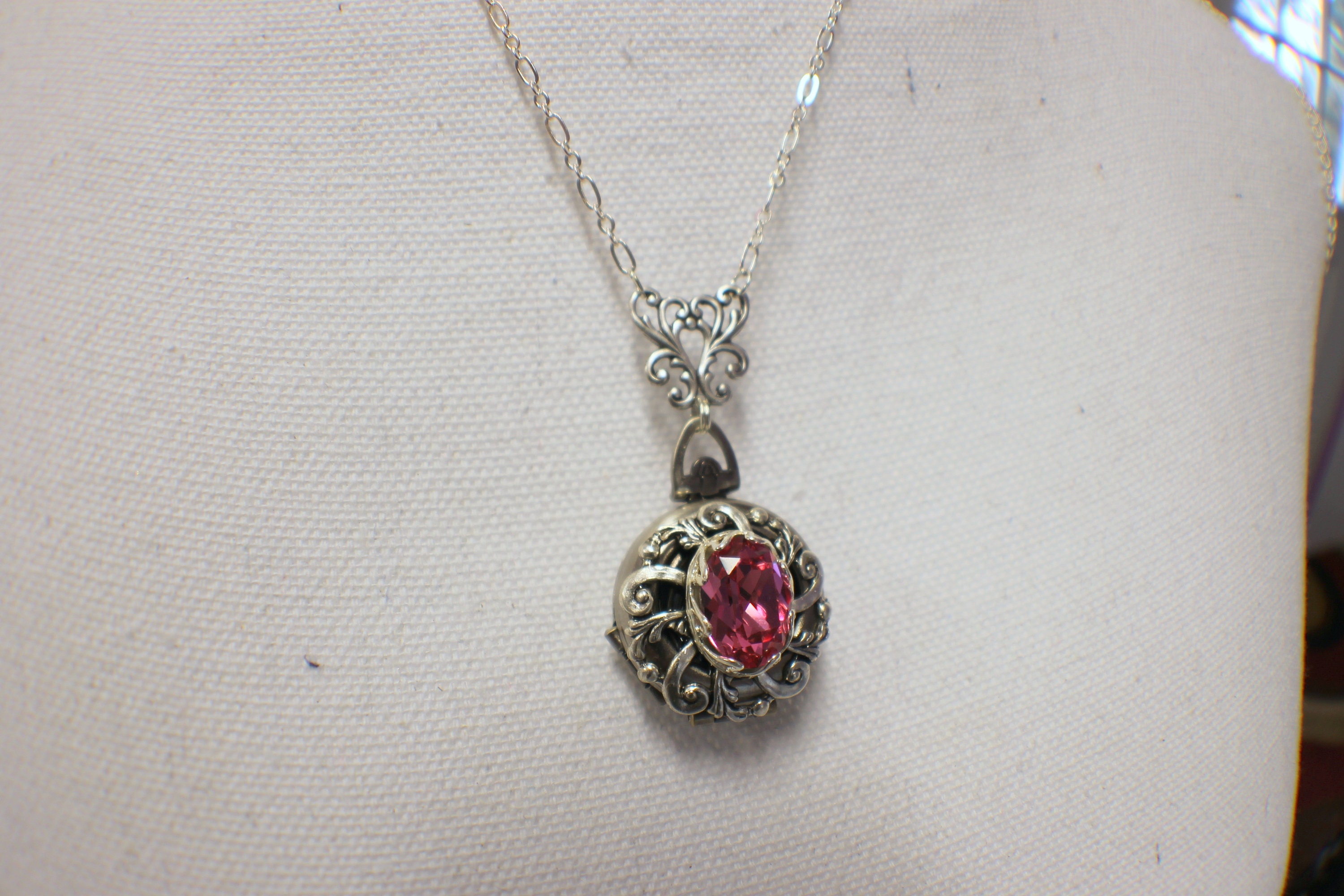 Rose Crystal Locket Silver Photo Locket Four Photo Locket | Etsy