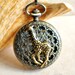 Giraffe Pocket Watch in Bronze, Men's Pocket Watch With Bronze Tiger ...