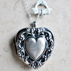 Scalloped Heart Music Box Locket, Heart Locket With Music Box Inside ...