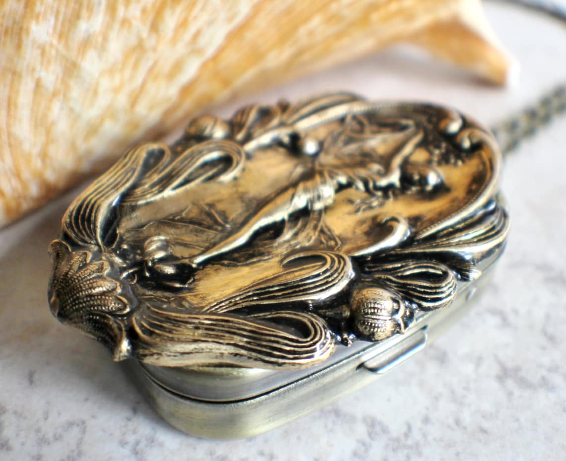 Music Box Locket Music Box Necklace Goddess Locket Mini - Etsy