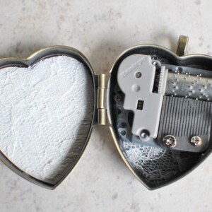 Mermaid Music Box Locket, Heart Shaped Locket With Music Box Inside, in ...