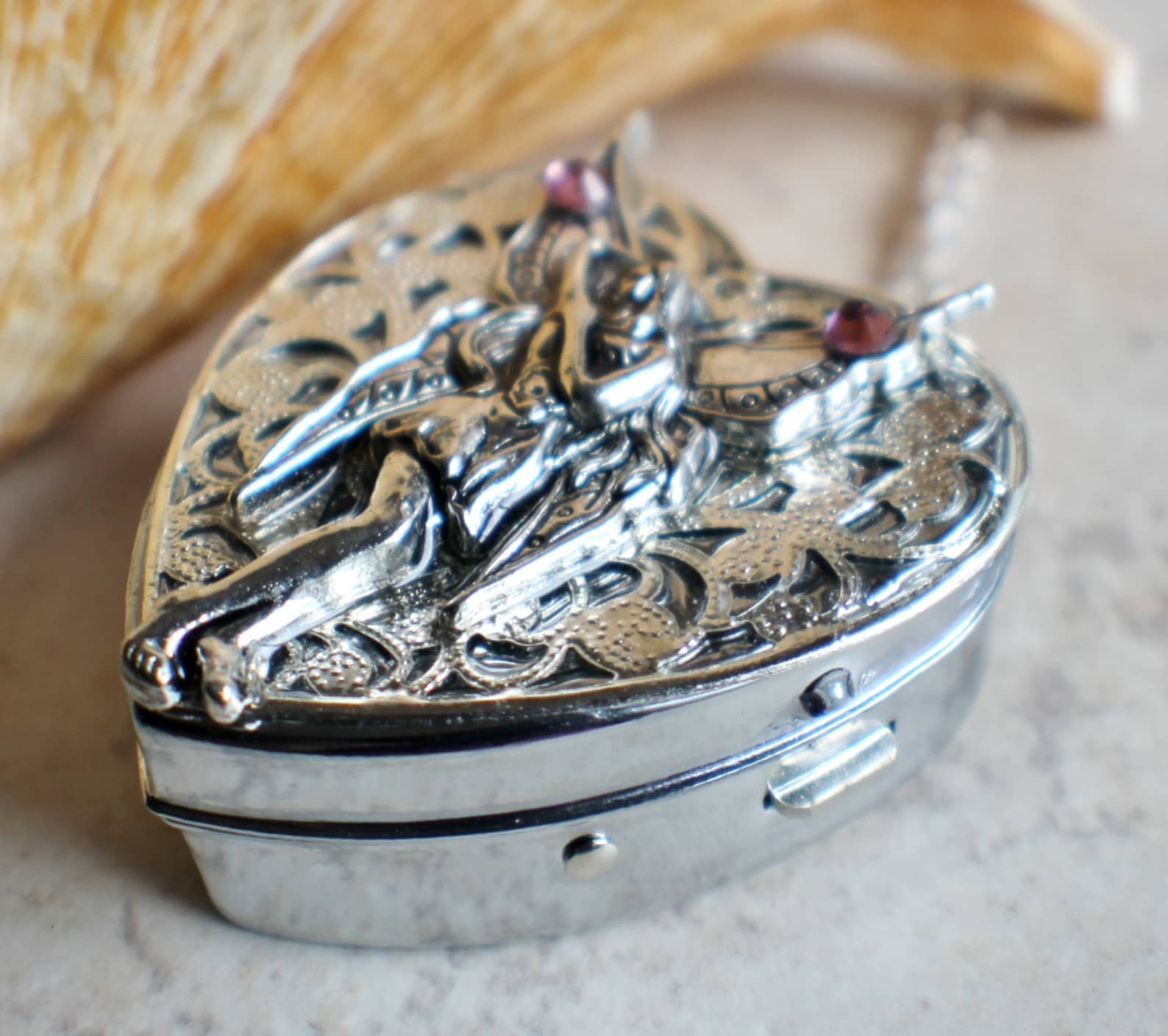 Music Box Locket Heart Shaped Locket With Music Box Inside - Etsy