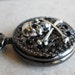 Skull and Crossbones Pocket Watch, Men's Black Mechanical Pocket Watch ...