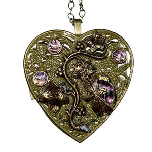 Amethyst Music Box Locket, Music Box Locket, Music Box Pendant ...
