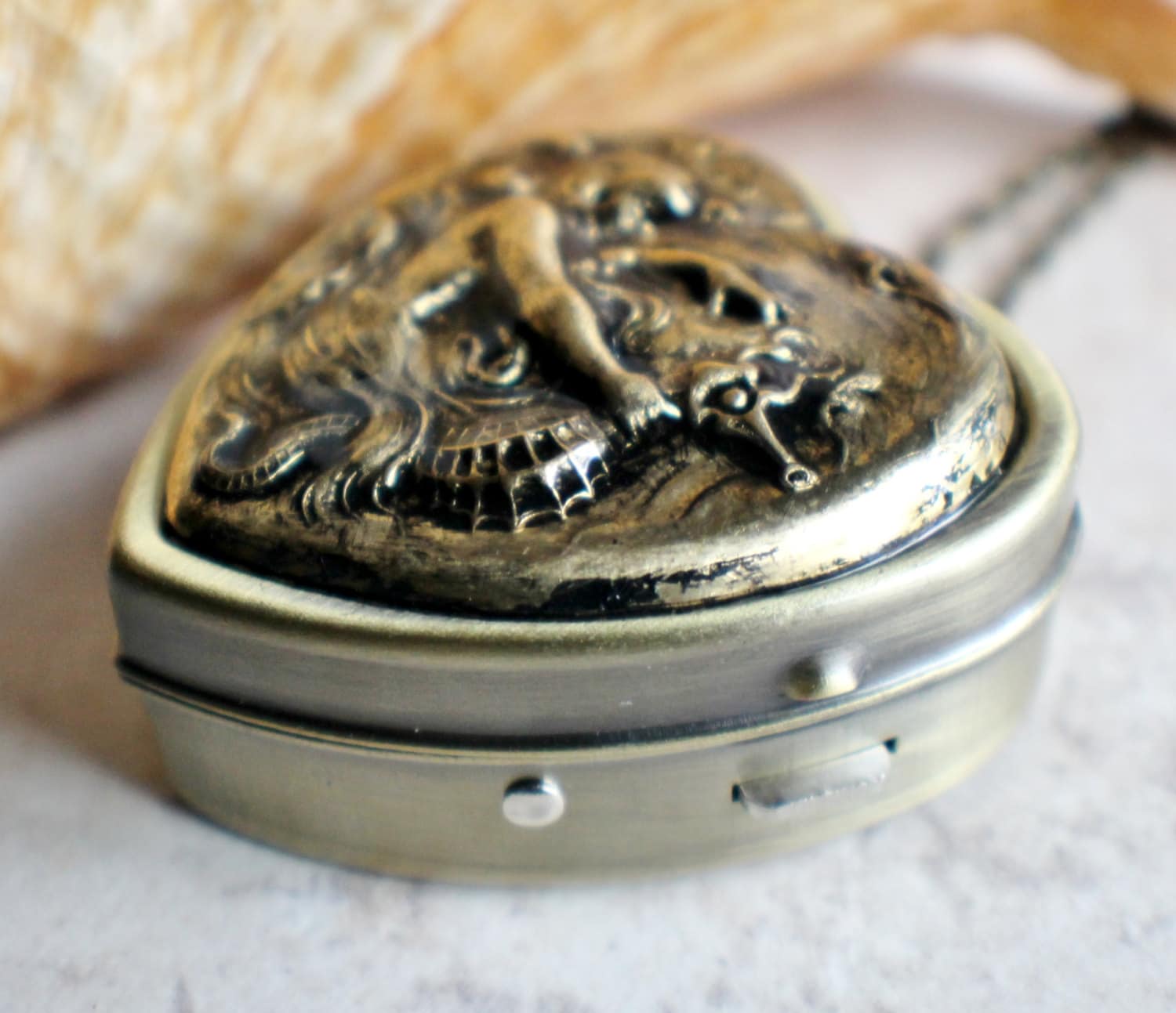Music Box Locket Heart Shaped Locket With Music Box Inside - Etsy