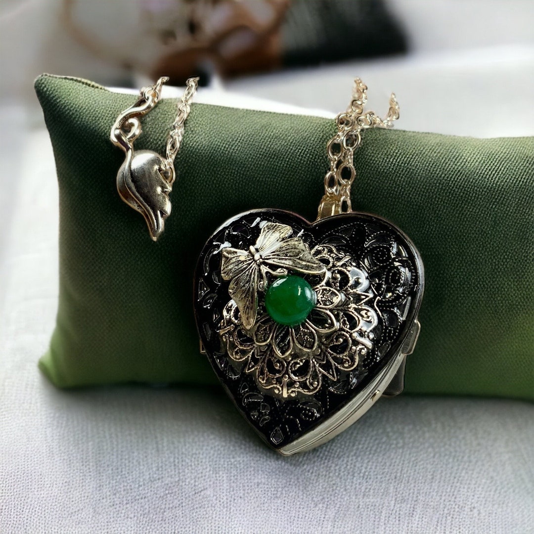Jade Music Box, Heart Music Box Pendant, Music Box Jewelry, Musical ...