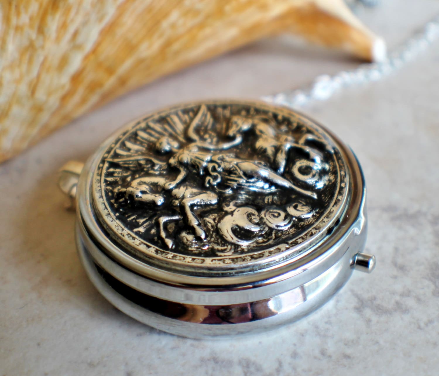 Music Box Locket Round Locket With Music Box Inside in - Etsy