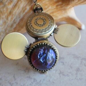 Four Photo Locket Necklace, Red Dragons Breath Photo Locket, Multi ...