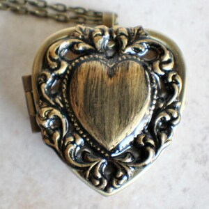 Music Box Locket, Heart Locket With Music Box Inside, in Bronze With ...
