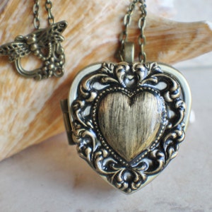 Music Box Locket, Heart Locket With Music Box Inside, in Bronze With ...
