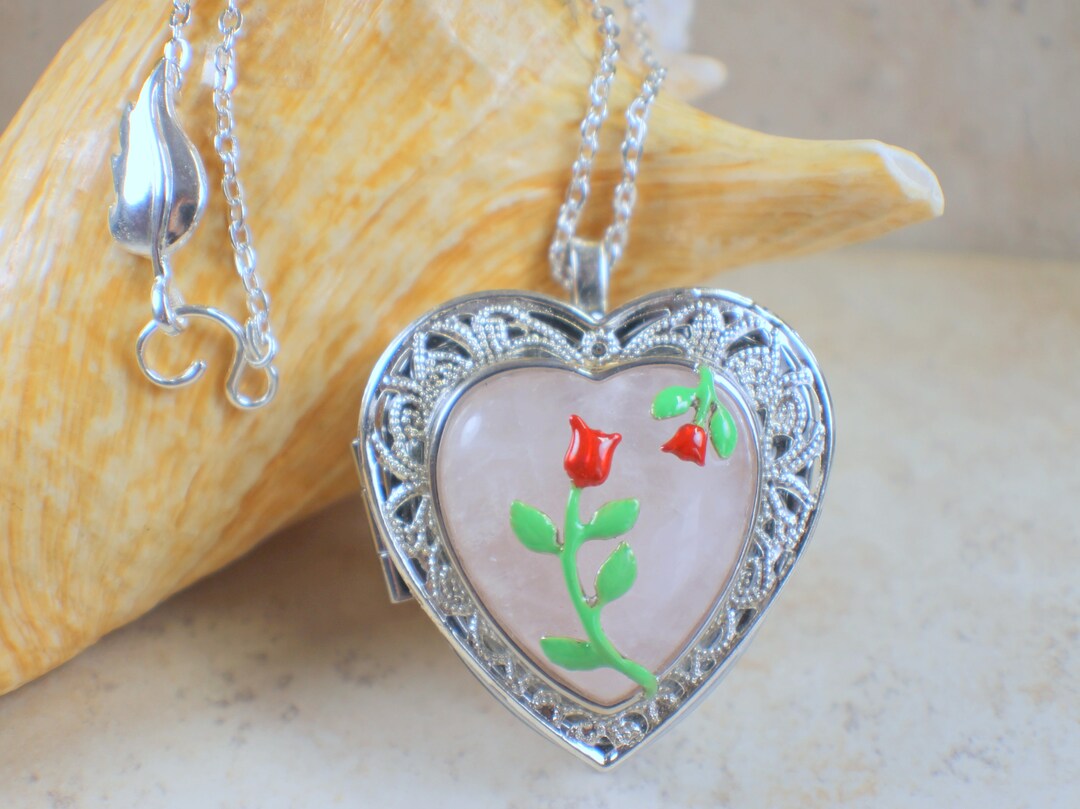 Rose Quartz Music Box Locket Music Box Locket Music Box - Etsy