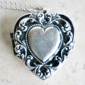 Scalloped Heart Music Box Locket, Heart Locket With Music Box Inside ...
