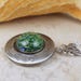 Emerald Green Glass Opal Locket, Small Photo Locket, Photo Locket ...