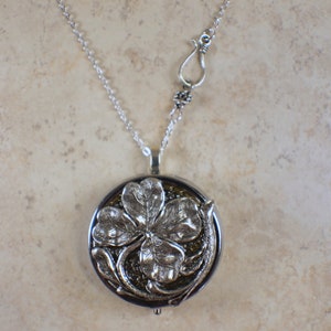 Shamrock Music Box Locket, Music Box Necklace, Mini Music Box, Musical ...