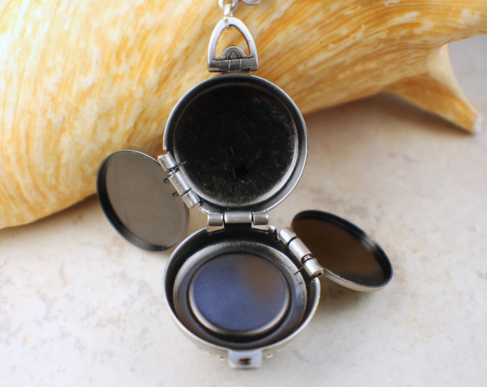 Sapphire Crystal Locket Silver Photo Locket Four Photo - Etsy