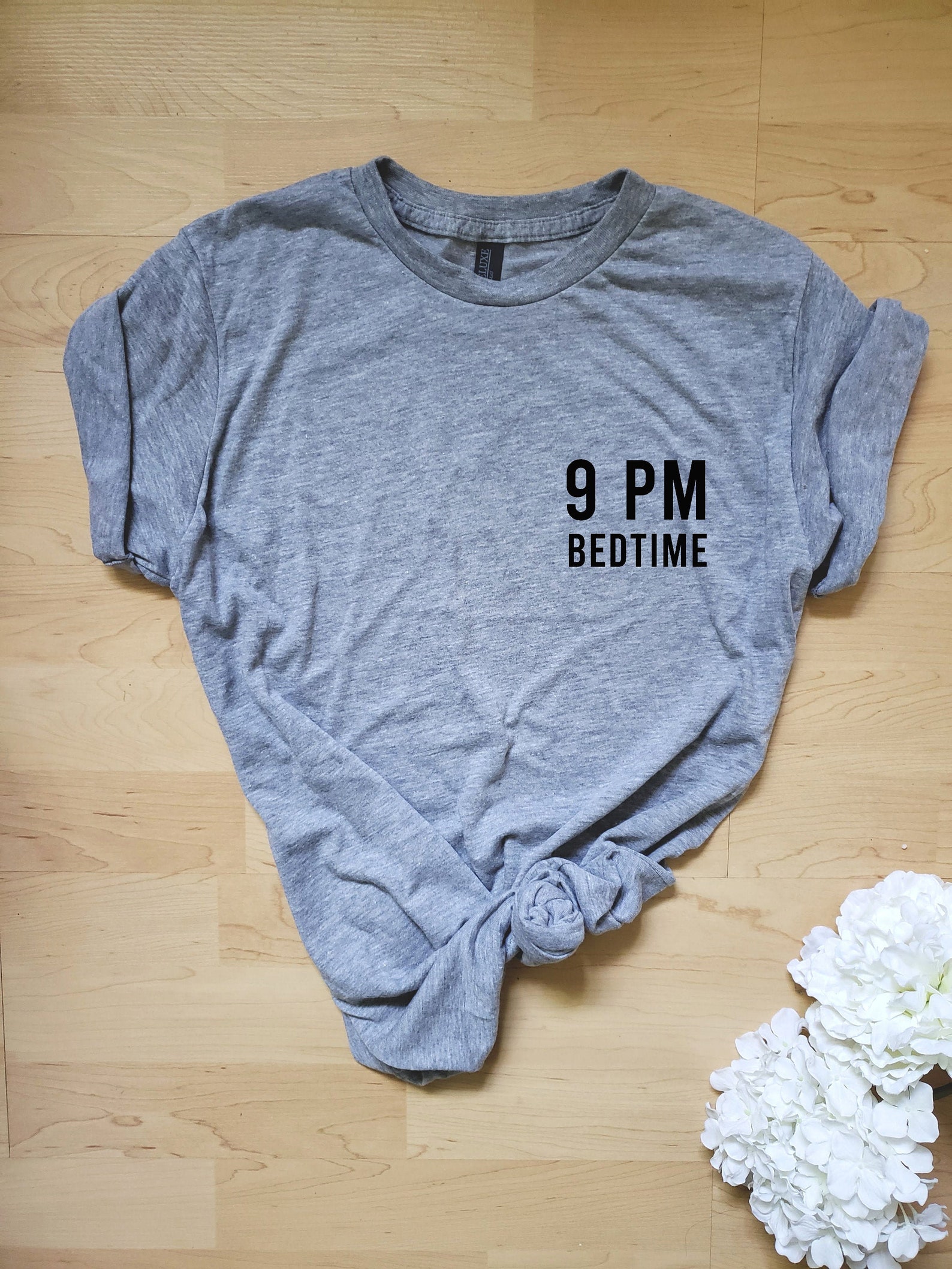 9 PM Bedtime Loose Grey Tshirt - Etsy