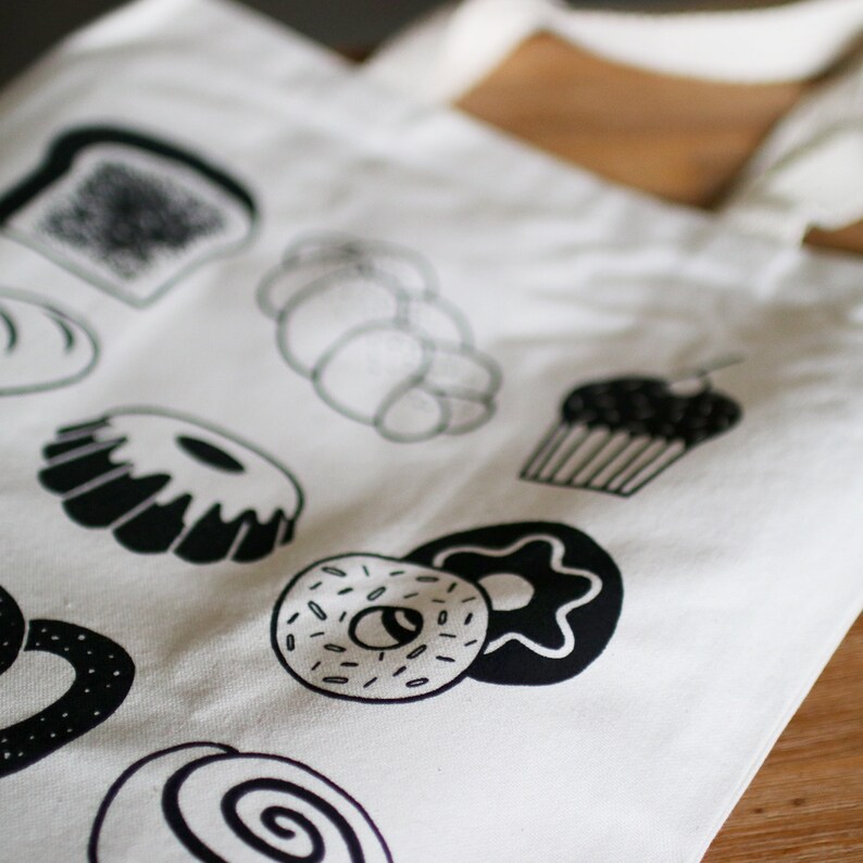 Organic Cotton Heavy Canvas Tote Bag-breads - Etsy