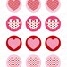 Valentines Printable Cupcake Hearts Topper - Etsy