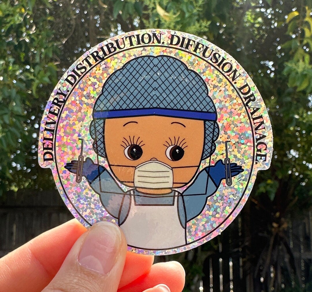 Kewpie Embalmer Glitter Sticker - Etsy