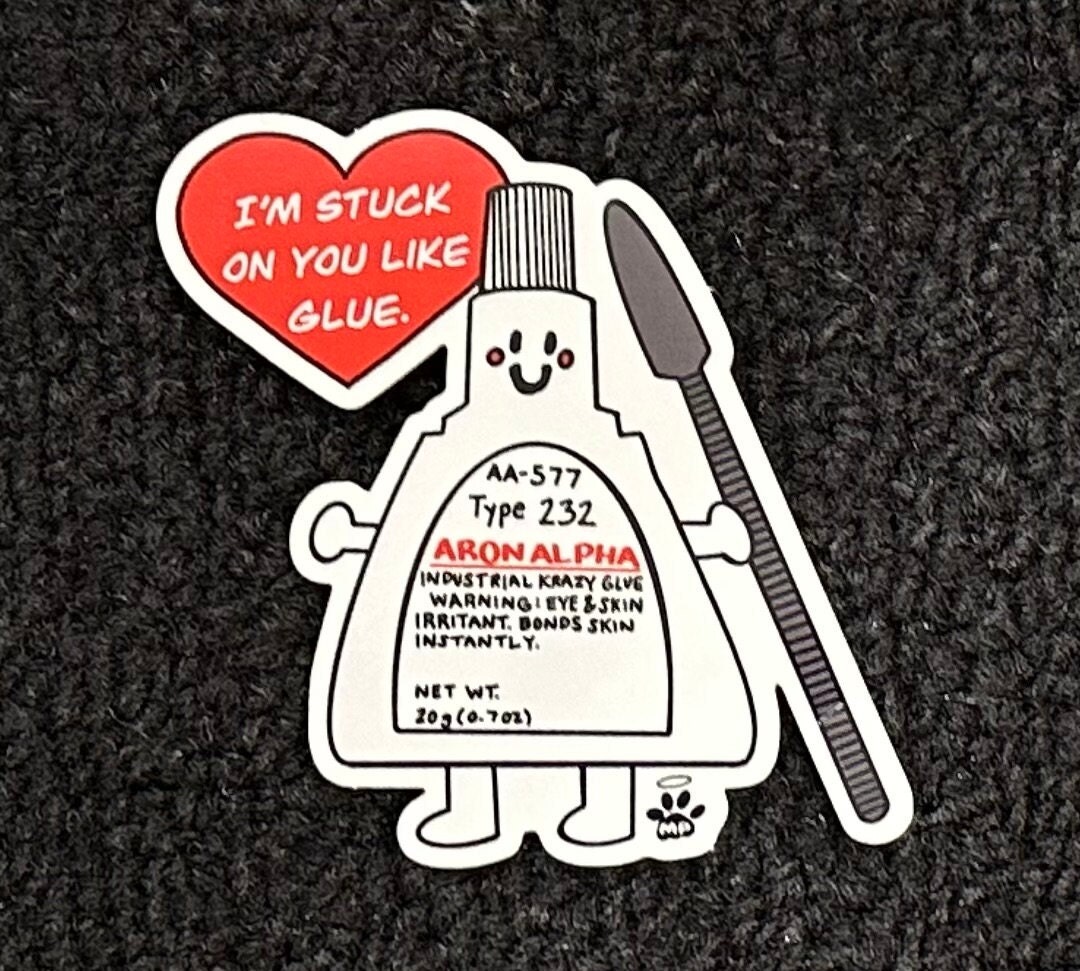 Aron Alpha Valentine Sticker - Etsy