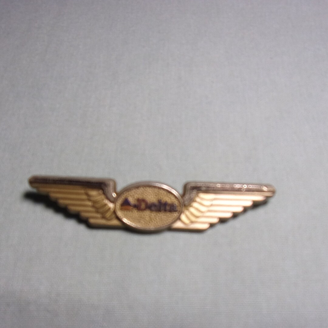 Vintage Plastic Wings Pin, Delta Jr Pilot Wings Pin - Etsy