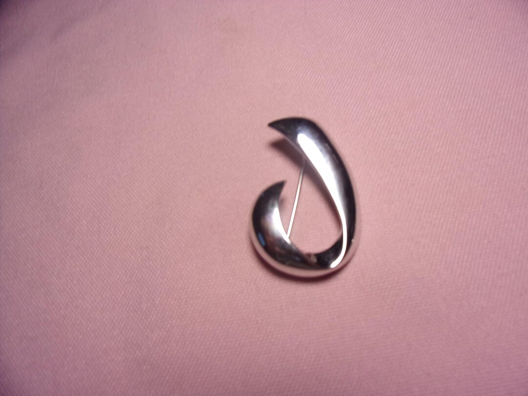 Vintage Monet Initial J Brooch - Etsy