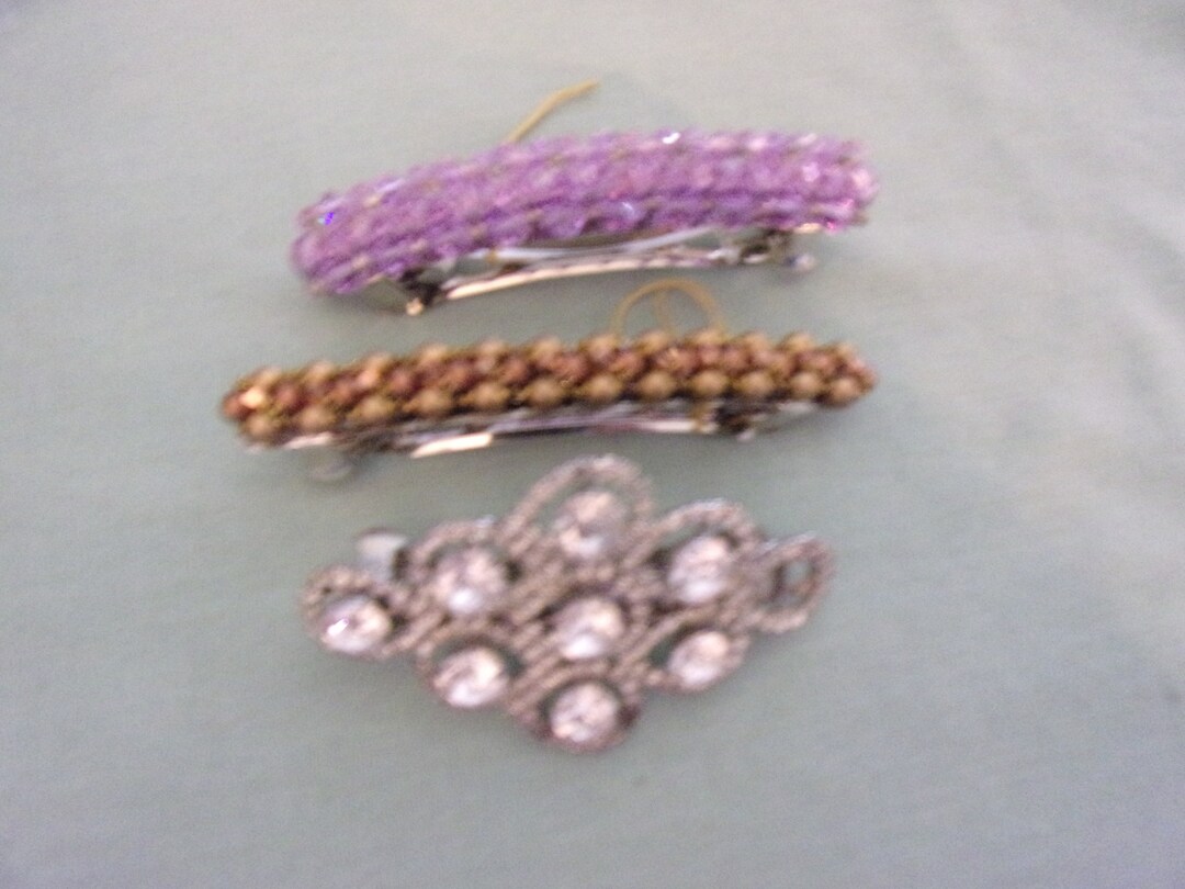 Vintage Lot of Barrettes, Craft, Repurpose Jewelry CRAFT LOT AA91 - Etsy