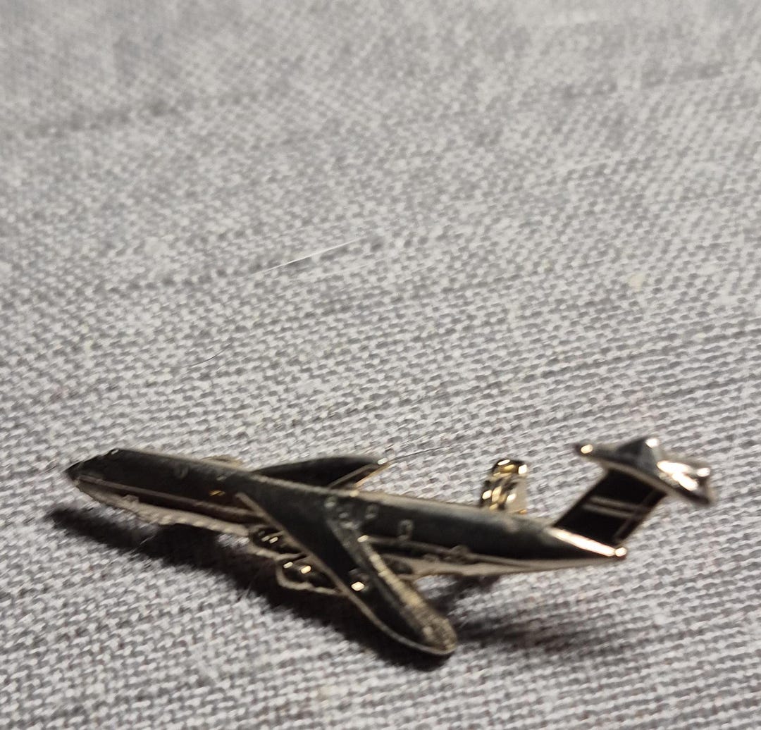 Vintage Gold Tone Airplane Lapel Pin - Etsy