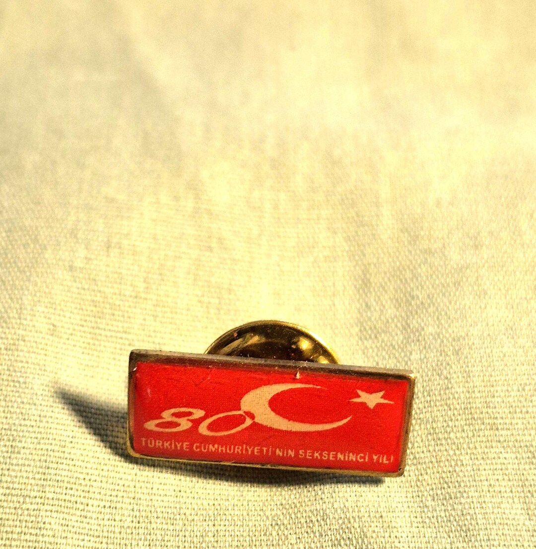 Vintage 75th Anniv of Turkey Lapel Pin - Etsy