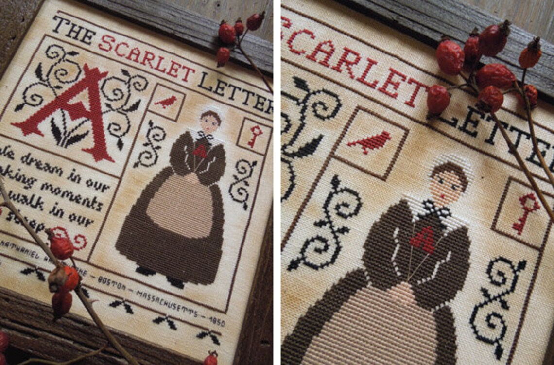 The Scarlet Letter PDF DIGITAL Cross Stitch Pattern - Etsy UK
