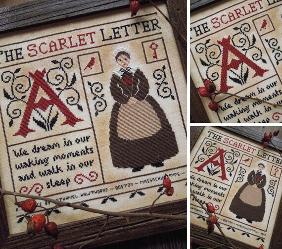 The Scarlet Letter PDF DIGITAL Cross Stitch Pattern - Etsy