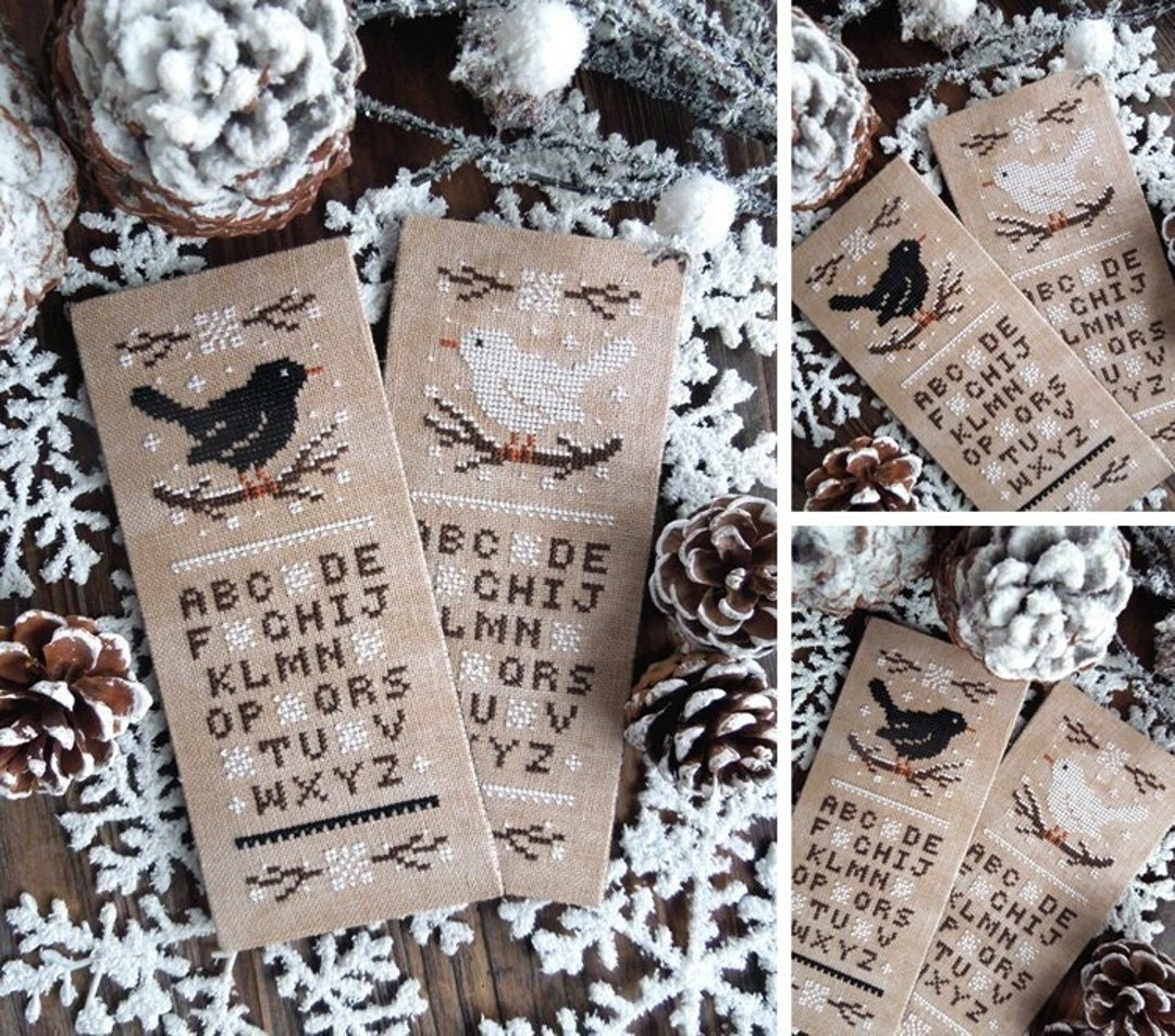 The Days of the Blackbird Bookmarks - PDF DIGITAL Cross Stitch Pattern ...