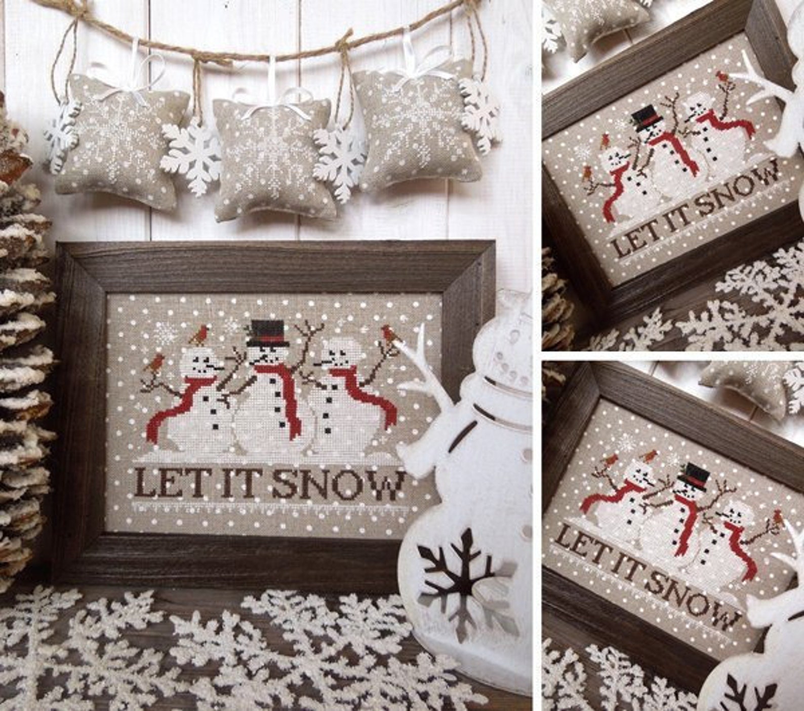 Let It Snow - PDF DIGITAL Cross Stitch Pattern - Etsy