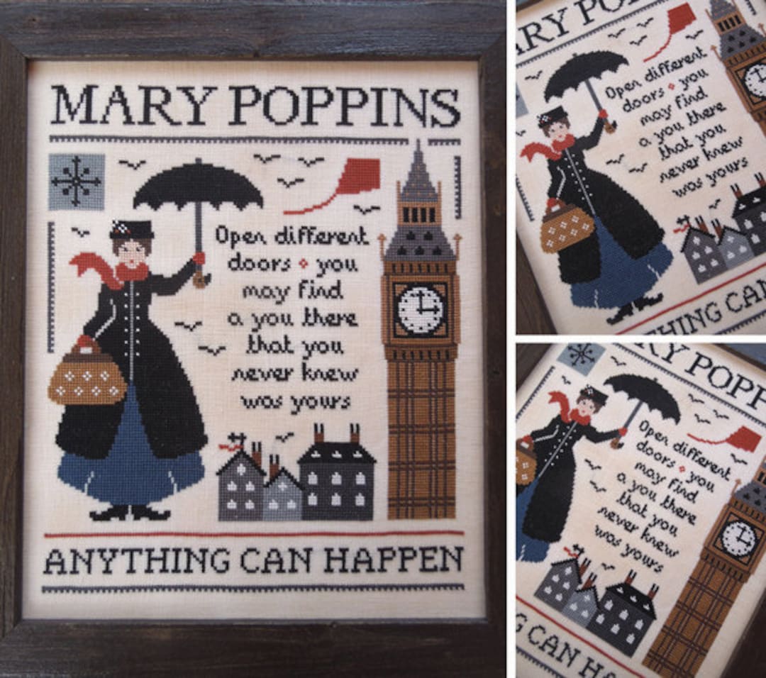 Mary Poppins - PDF DIGITAL Cross Stitch Pattern - Etsy