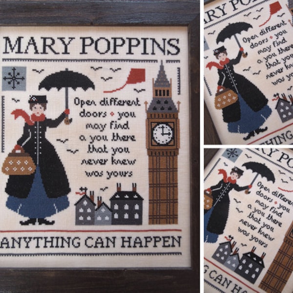 Mary Poppins Cross Stitch Pattern - Etsy