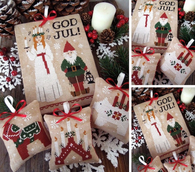 Christmas in Sweden PDF DIGITAL Cross Stitch Pattern - Etsy Italia