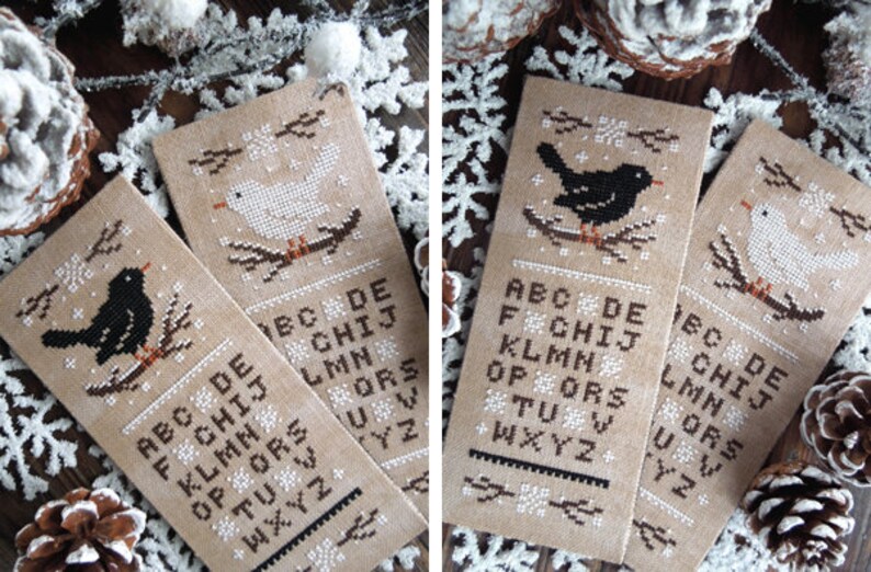 The Days of the Blackbird Bookmarks PDF DIGITAL Cross Stitch - Etsy