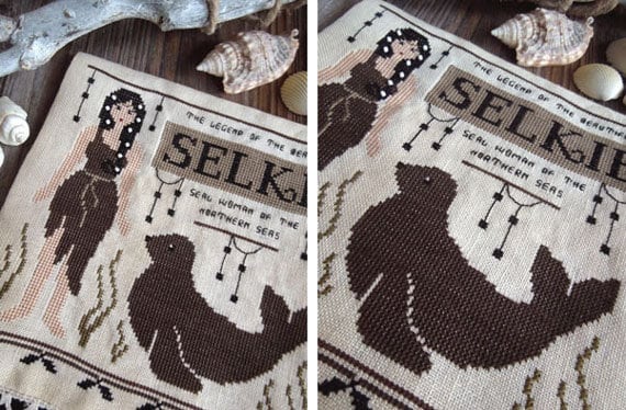 The Selkie - Seal Woman of the Sea - PDF DIGITAL Cross Stitch Pattern ...
