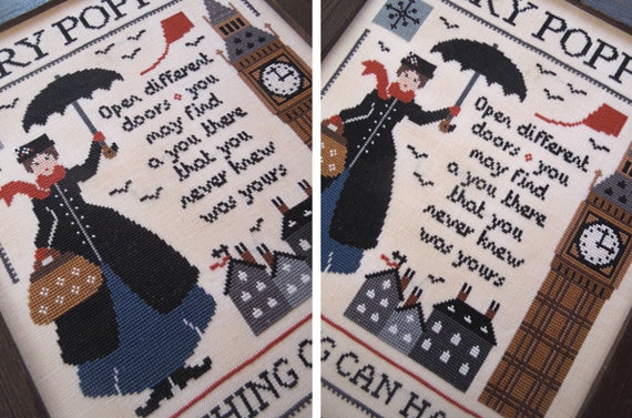 Mary Poppins PDF DIGITAL Cross Stitch Pattern - Etsy Canada