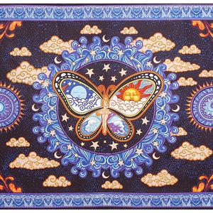 3D Dan Morris Nymph Tapestry Wall Art Hanging Psychedelic New Age ...