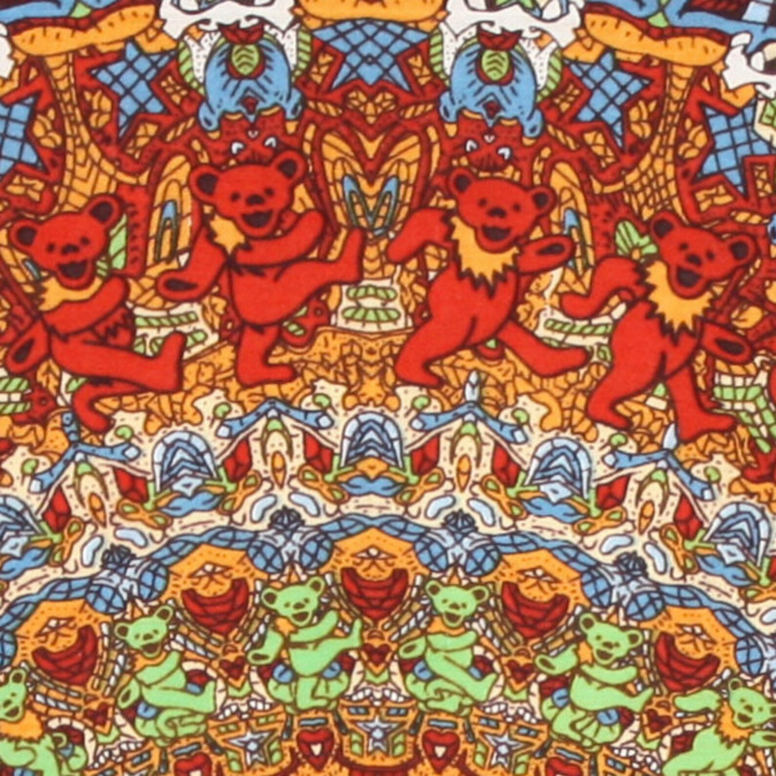 Grateful Dead Dancing Bears Mandala Bandana Deadhead Hippie - Etsy
