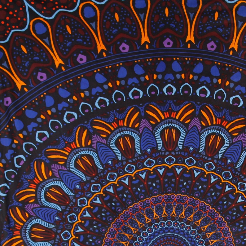 3D Eclipse Mandala Tapestry Wall Hanging Black Light Reactive - Etsy