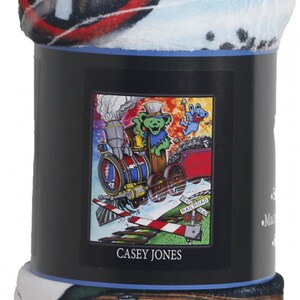 Grateful Dead Casey Jones Dancing Bears Plush Fleece Throw Blanket ...