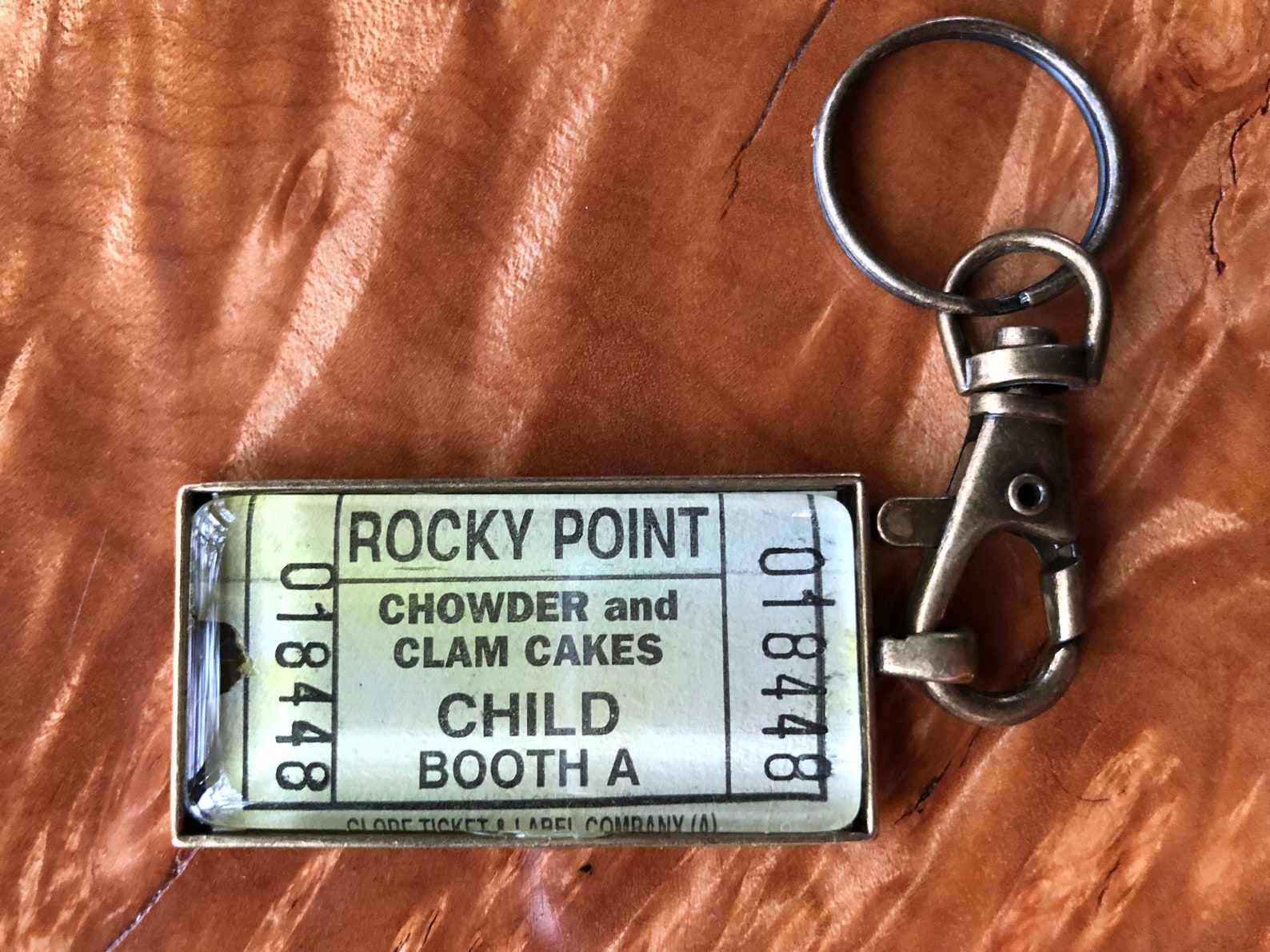 Rocky Point Park Ticket Keychain Chowder and Clam Cakes | Etsy