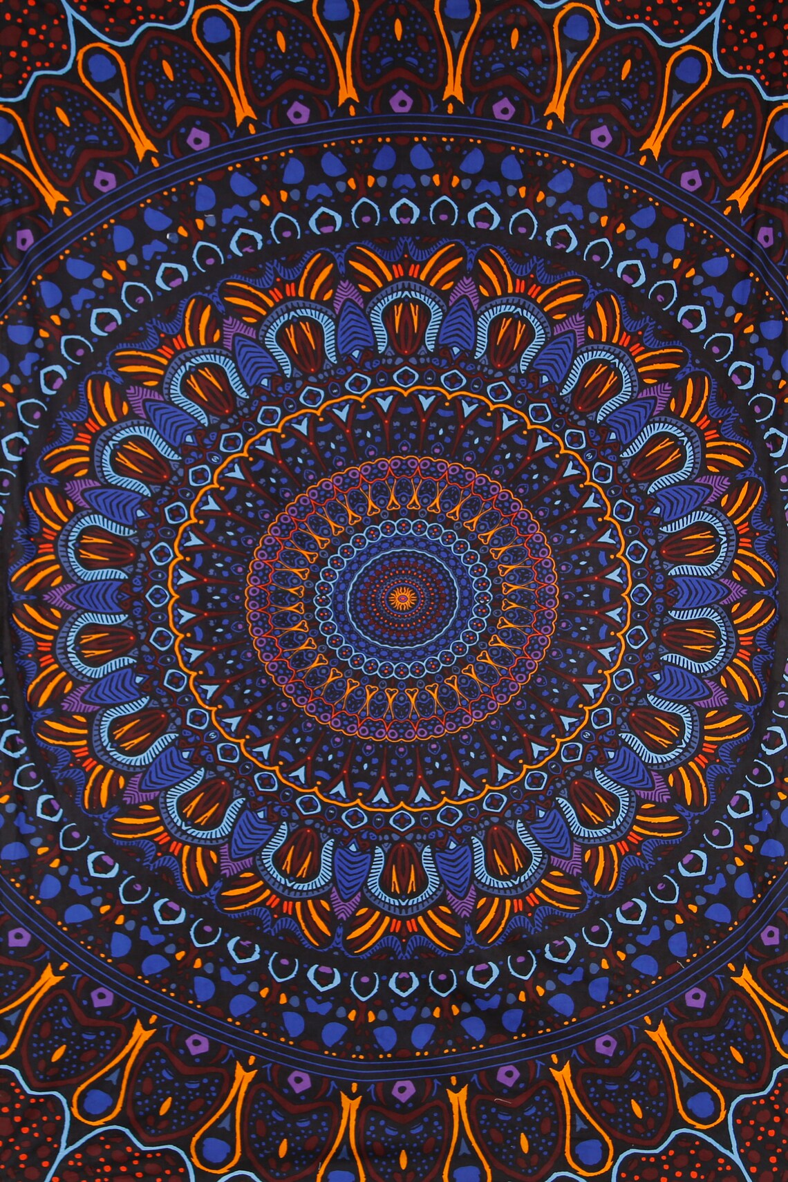 3D Eclipse Mandala Tapestry Wall Hanging Black Light Reactive - Etsy