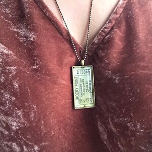 Rocky Point Park Ticket Pendant Necklace Chowder and Clam - Etsy