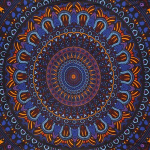 3D Eclipse Mandala Tapestry Wall Hanging Black Light Reactive Art ...