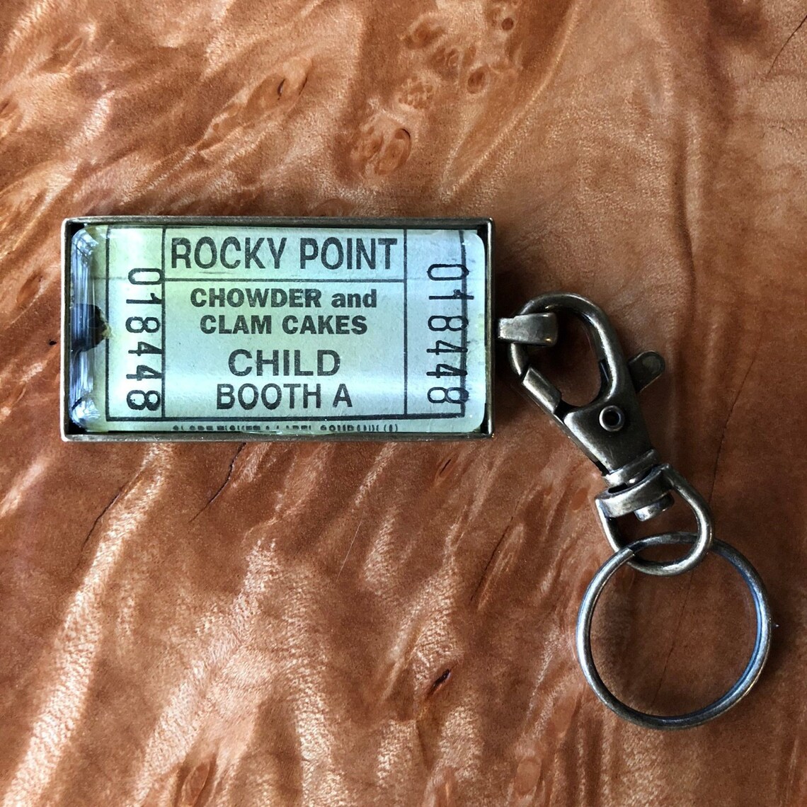 Rocky Point Park Ticket Keychain Chowder and Clam Cakes | Etsy