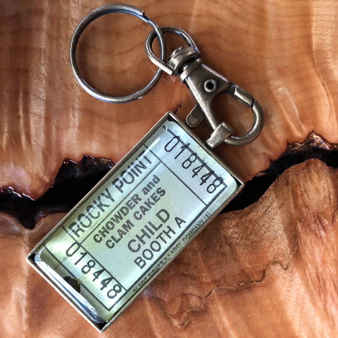 Rocky Point Park Ticket Keychain Chowder and Clam Cakes | Etsy
